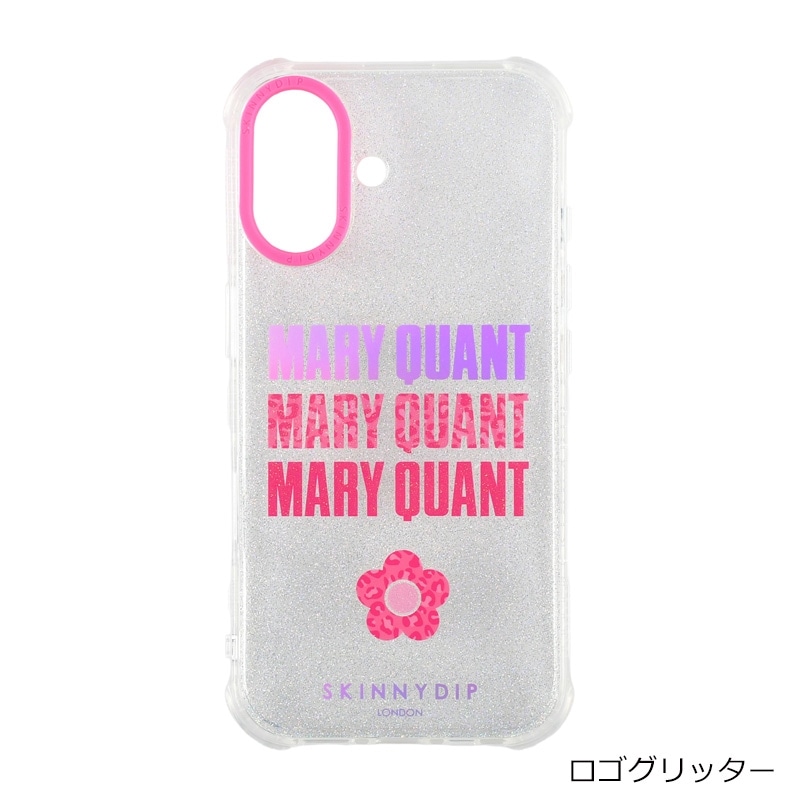 SKINNYDIP スキニーディップ MARY QUANT マリークワント iPhone16用ケース(ロゴグリッター): 通常| プラザオンラインストア