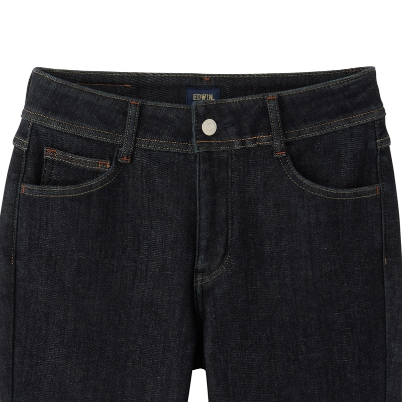 EDWIN エドウィン LADIES インターナショナルベーシックBODY FIREゆったりストレートデニムパンツ インディゴブルー(Sサイズ): 通常| プラザオンラインストア