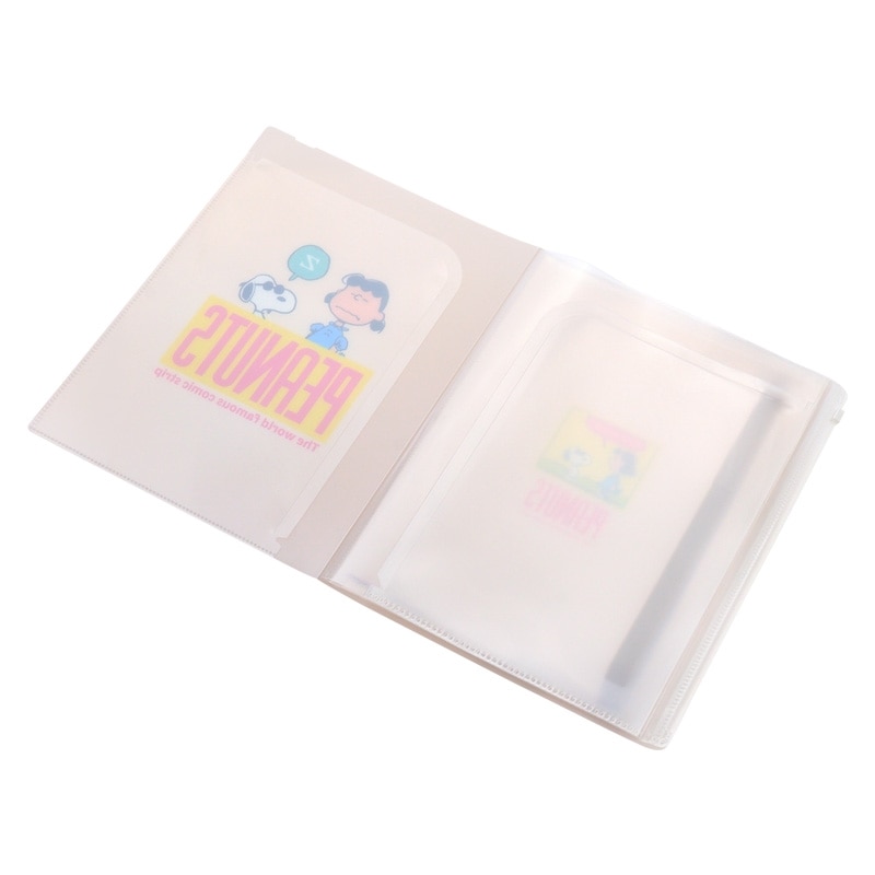 スヌーピー PEANUTS ゴムバンド付クリアファイル5P+F COMICAL SCENES 2(アイボリー): 通常| プラザオンラインストア