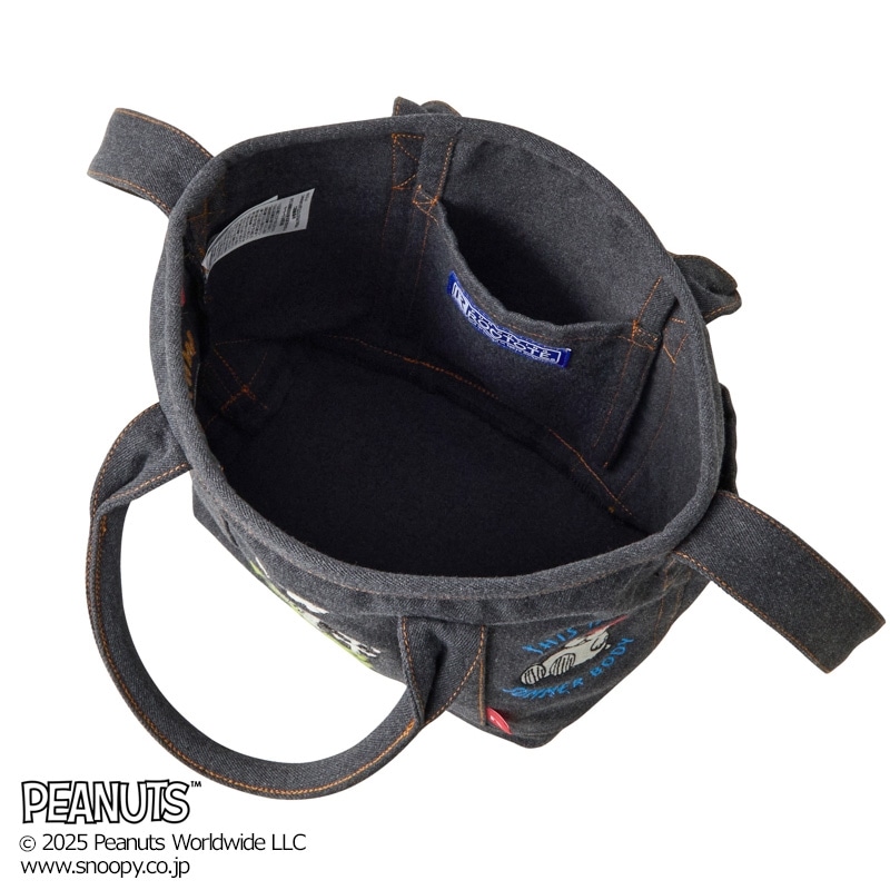 スヌーピー PEANUTS ROOTOTE ルートート 75周年刺しゅうバッグ(グレー): 通常| プラザオンラインストア