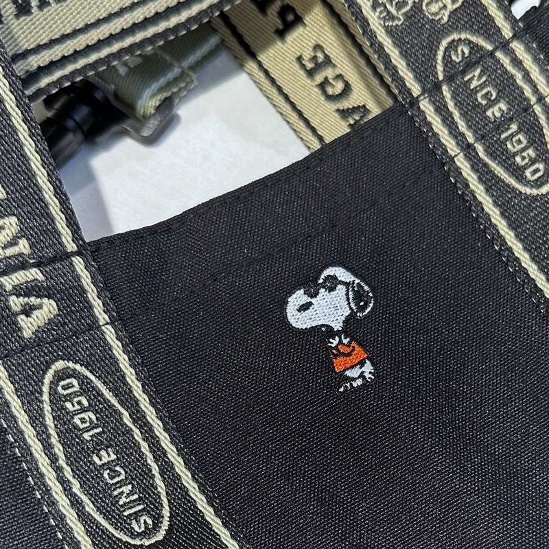 SOLEIL ソレイユ スヌーピー PEANUTS 2WAYスクエアトート(BLACK): 通常| プラザオンラインストア